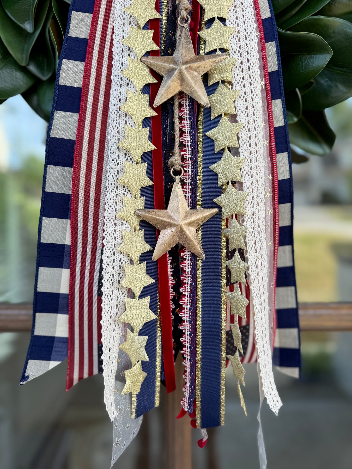 American Glory Long Bow | 4th of July Ribbon Bow | House of Turnberry