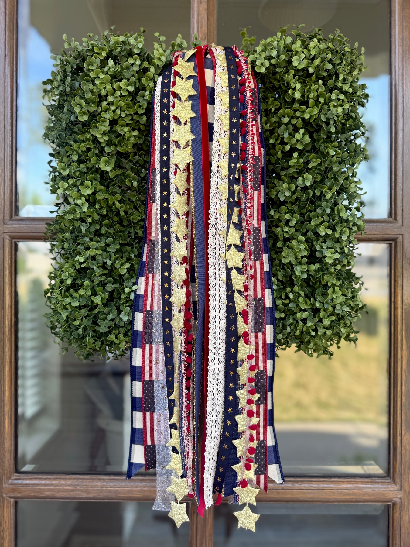 American Glory Long Bow | 4th of July Ribbon Bow | House of Turnberry
