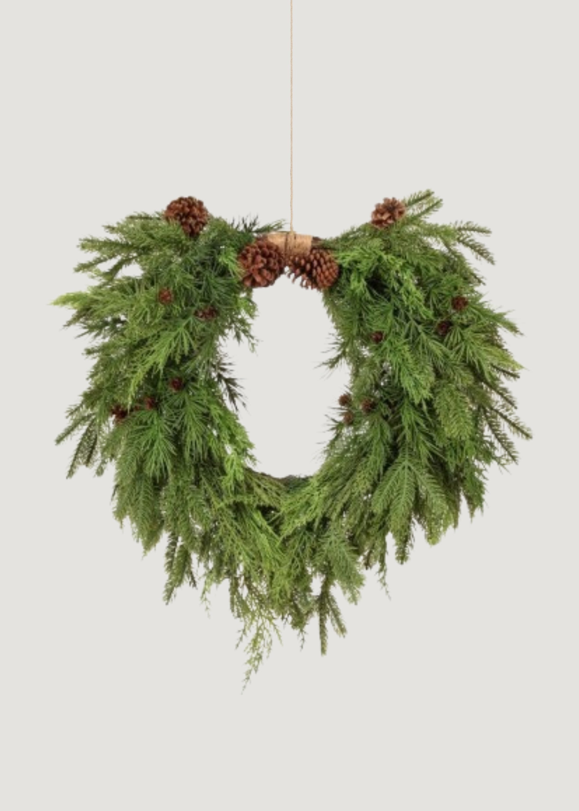 Faux Real Touch Winter Greenery Heart Wreath - 26" – House of Turnberry
